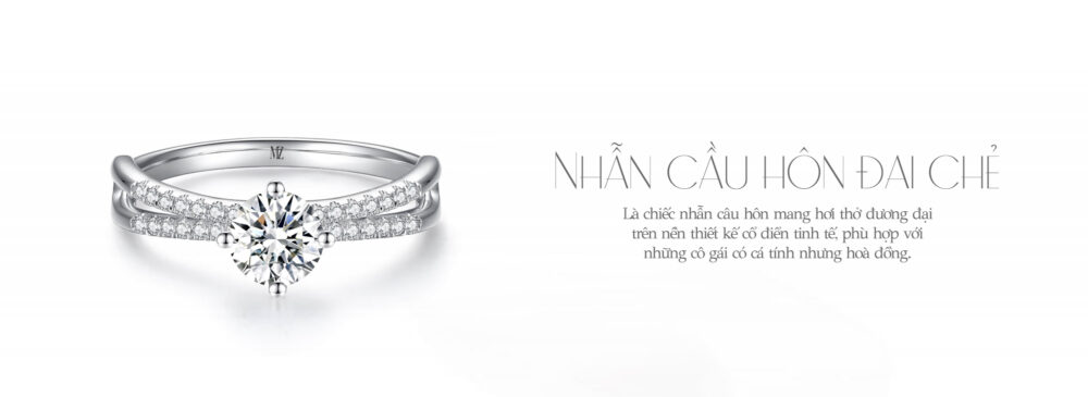 Nhẫn cầu hôn đai chẻ - MEEZ JEWELRY
